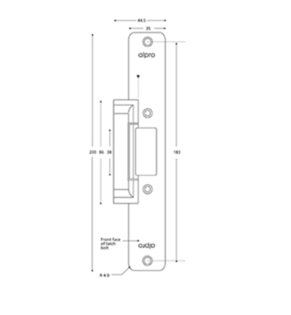 ALPRO AL111BS - AL110 Anti Electric Strike Long Faceplate PTL or PTO ...