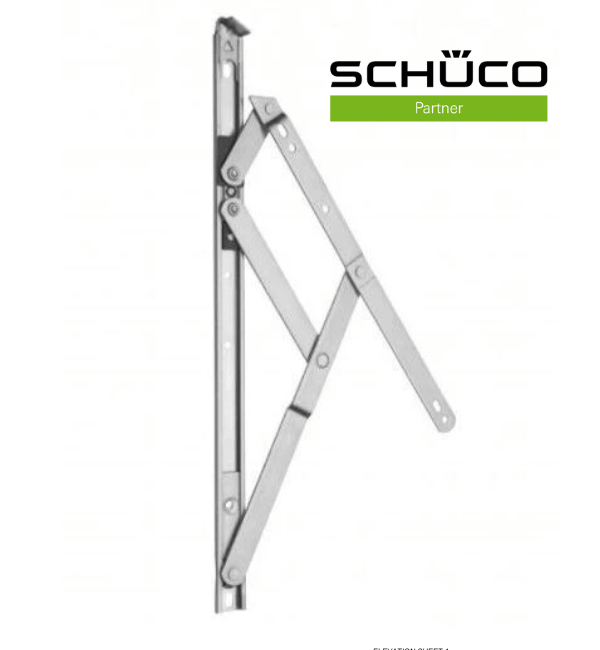 Schueco Heavy Duty Projected Top and Side Window Friction HingeStainle ...